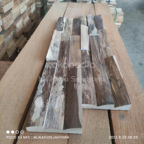 Jual Panel Dinding Premium Kayu Jati Kulit Motif Mozaik 3 D Wood Panel ...