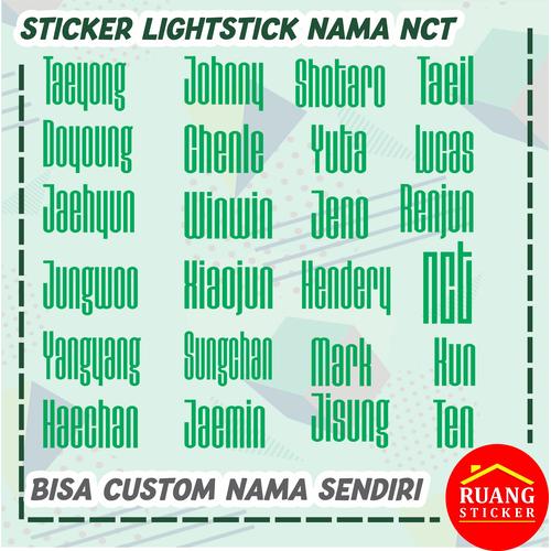 Jual LANGSUNG JADI STIKER FONT NCT NAMA MEMBER HURUF LATIN LIGHTSTICK ...