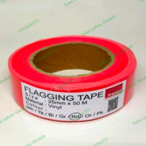 Jual Flagging Tape/Pita Survey Safety-Red - Jakarta Barat - Toko safety shoes | Tokopedia