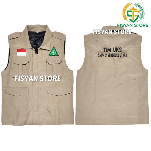 Jual Rompi Tim Usaha Kesehatan Sekolah | Rompi UKS | Rompi Medis - Krem ...