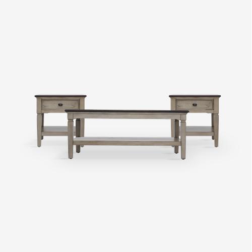 Promo KANA Tarano - Meja Tamu Set ( 1 Coffee Table + 2 End Table ...
