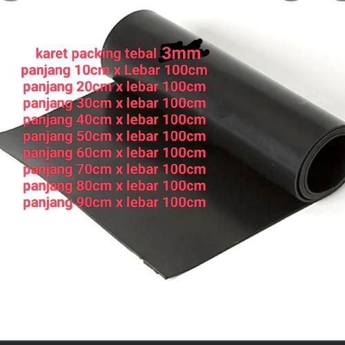 Jual Karet packing 10cm × 100cm tebal 3mm karet lebaran rubber palpis dll - Jakarta Pusat ...