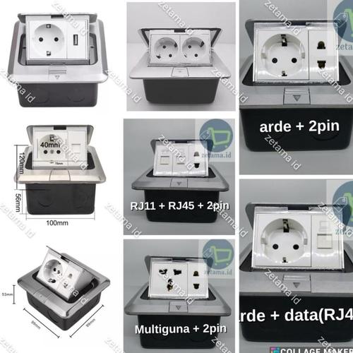 Jual STOP KONTAK LANTAI FLOOR OUTLET STOP KONTAK TANAM STAINLESS ...