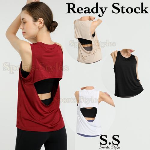 Jual Baju YD01 Singlet olaharag wanita gym fitness zumba - Cream, S ...