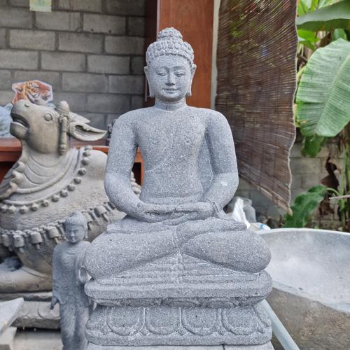 Jual Patung Buddha batu candi duduk asli pahatan - Kab. Magelang - watu ...