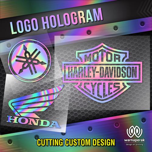 Jual Cutting Sticker LOGO / TULISAN Custom HOLOGRAM - 20 x 20 - Kota ...