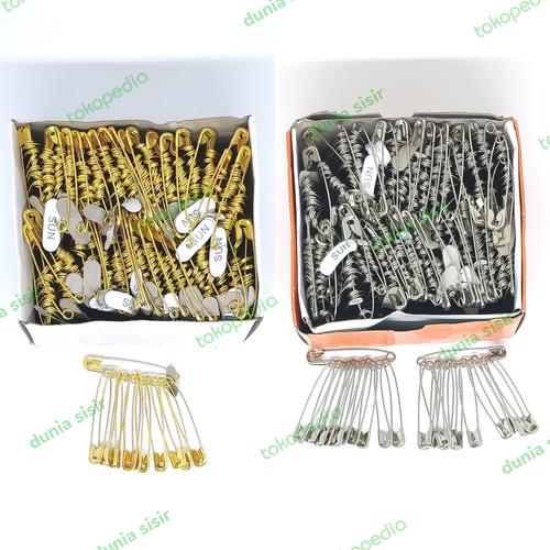 Jual Peniti sun jumbo besar kasur 5cm per box isi 30 renceng - emas ...