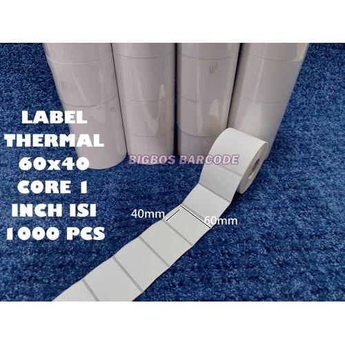 Jual LABEL BARCODE 60 X 40 mm KERTAS STICKER DIRECT THERMAL 60x40 500 ...