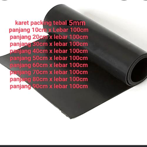 Jual Karet packing 10cm × 100cm tebal 5mm karet lebaran rubber palpis dll - Jakarta Pusat ...