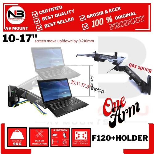 Jual NB WALL MOUNT BRACKET LAPTOP 10 S/ D 17 INCH GASPRING SINGLE ARM ...