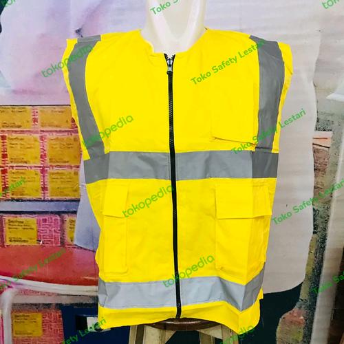 Jual ROMPI SAFETY / SAFETY VEST BAHAN DRILL WARNA KUNING MASGRAY ...