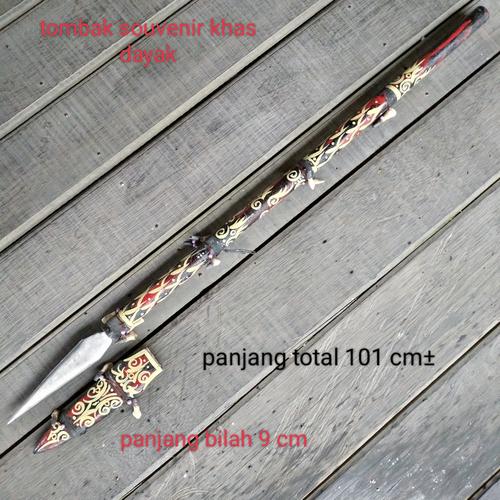 Jual tombak dayak tombak khas dayak. hiasan dinding. souvenir dayak ...
