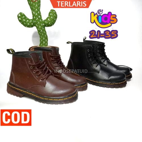 Jual Sepatu Anak Boots High Kulit Tinggi Docmart Premium Formal Casual ...