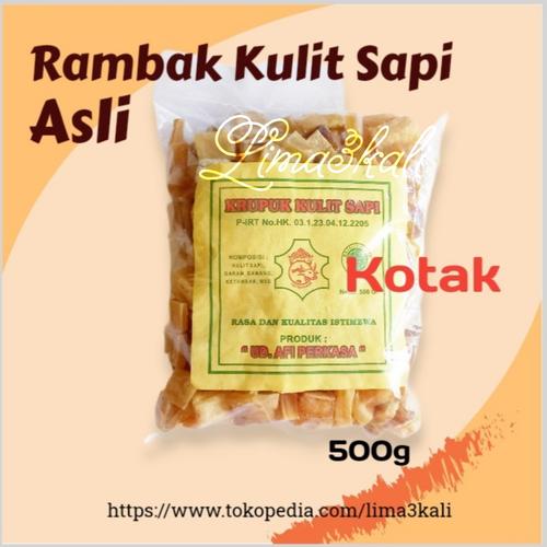 Jual Krupuk Rambak Kulit Sapi Cap Raja Sapi - Kotak 500gram (mentah ...
