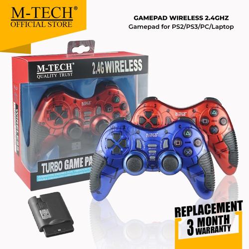 Promo Turbo Wireless Controller Stik Joystick Gamepad PS2 PC Laptop ...