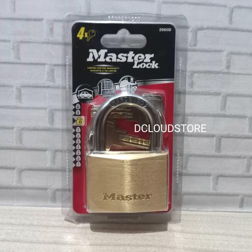 Jual Gembok Original MASTER LOCK 60mm Solid Brass Gembok Besar 2960 D ...