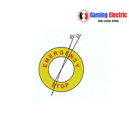 Jual Name Plate Panel Emergency Stop Dia. 40mm Plate Acrylic - Kab ...
