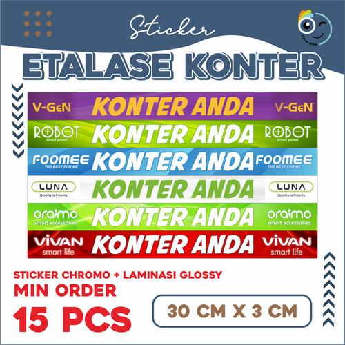 Jual Stiker Etalase Konter Model Accesories HP, Sticker Konter Murah ...
