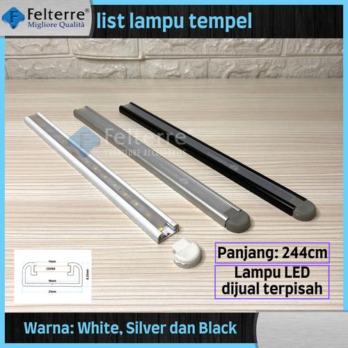Jual model TEMPEL list lis rel rail rumah aluminium led stripe led ...