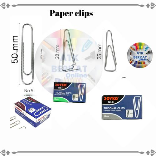 Jual Klip kertas Trigonal paper clip Penjepit kertas - no. 3 (25mm ...