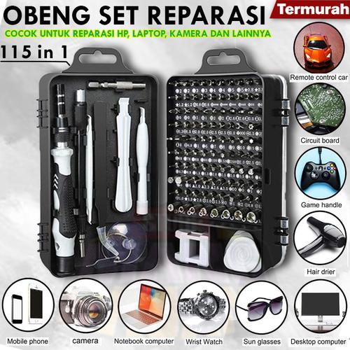 Promo Obeng Set 115 in 1 Reparasi Hp Smartphone Laptop Kamera Multifungsi - Obeng Set 115 ...