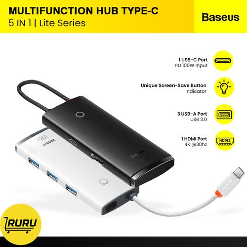 Jual 5 in 1 Type C USB HUB 3.0 Docking Stations HDMI 4K PD 100W Input ...