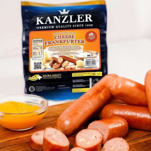 Jual Kanzler sosis cheese frankfurter 500gr sosis sapi dan ayam rasa ...