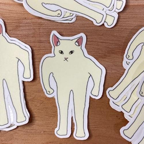 Jual Sticker Standing Cat Meme Reaction Pic Stiker Kucing Lucu - Kota ...