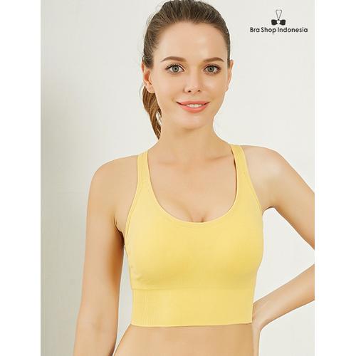 Jual Bra Sport High Compression Big Rib Yellow - XL - Kota Bekasi - Bra ...