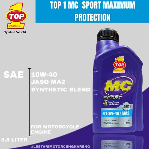 Promo OLI TOP 1 TOP1 MC SPORT 100% SYNTHETIC BLEND 10W40 BEBEK RACING ...