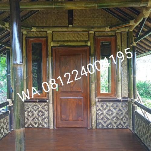 Jual rumah bambu minimalis atap genteng metal ukuran 3x6 harga/unit ...