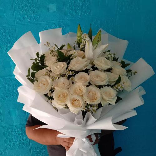 Jual buket bunga rose putih kado ultah dll - Jakarta Selatan - florist ...