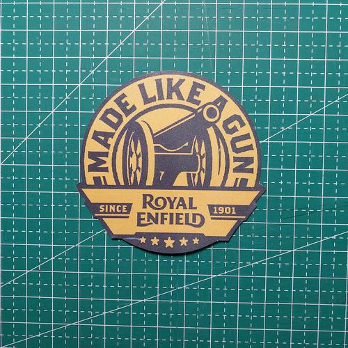 Jual Sticker Otomotif Royal Enfield Made Like a Gun Old Logo - Kota ...