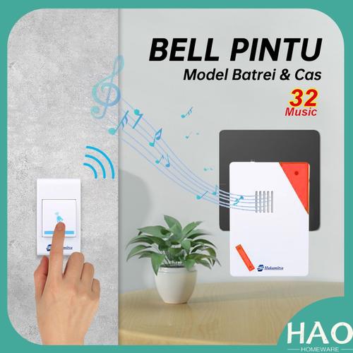 Jual Bel Pintu Rumah Bel Tanpa Kabel Wireless Door Bell Remote 100M ...