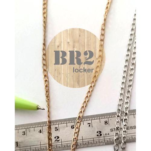 Jual Rantai pipih kecil besi lebar 3 mm - per 1 meter - emas muda ...