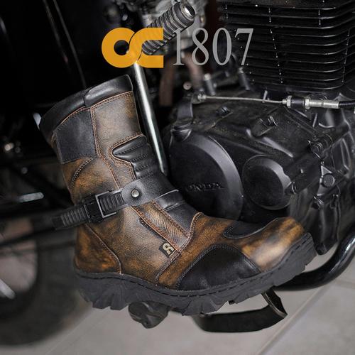 Jual SEPATU KULIT PRIA BOOT SAFETY TOURING MOTOR RIDER BIKER MOTORAN OC ...