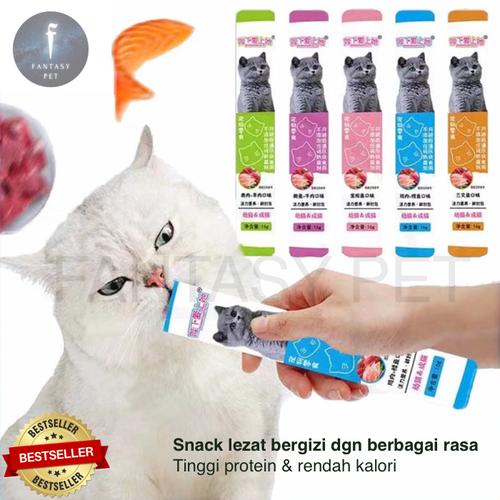 Promo CREAMY SNACK CEMILAN kucing anjing kitten treats bernutrisi 15gr ...