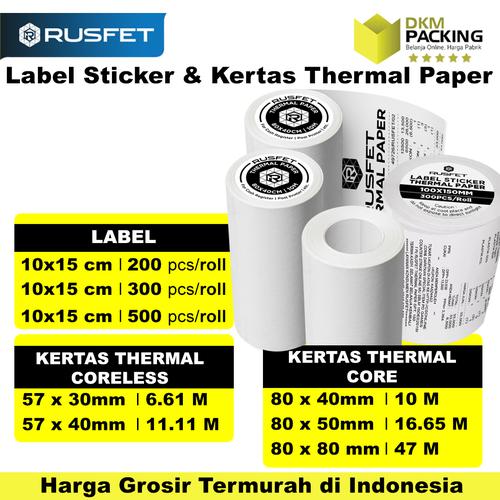 Jual Sticker Thermal Paper Label Kertas Printer Resi Stiker Barcode POS - Paper 57x30 - Kota ...