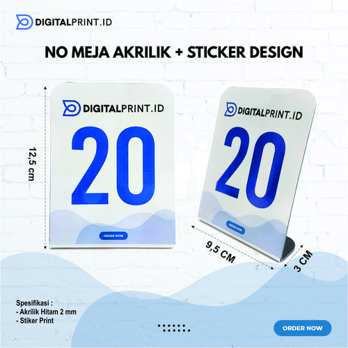 Jual Nomor Meja Akrilik + Stiker Design - Kota Bandung - DGPrint ...