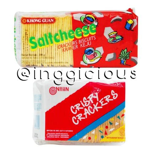 Jual Biskuit Nissin Crispy Crackers Biskuit Khongguan Saltcheese Keju ...