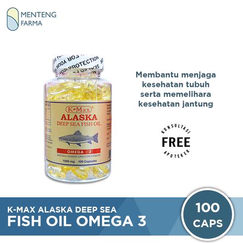 Jual K-max Alaska Deep Sea Fish Liver Oil Omega 3 Tutup Putih Isi 100 ...
