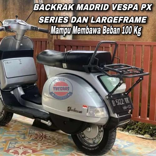 Jual Backrack Vespa Tebal Backrak Madrid Vespa Super Sprint PX Series ...