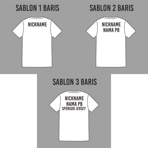 Jual Sablon Jersey Badminton (Nama 1 - 3 baris) Sablon Polyflex - 1 ...