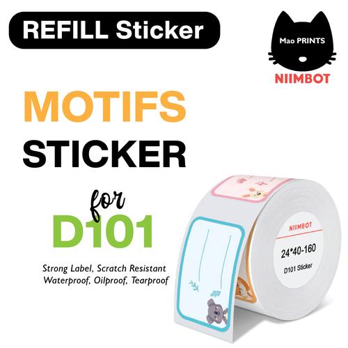 Promo (D101) - Niimbot Motif Thermal Label Sticker Refill for Kids D101 ...