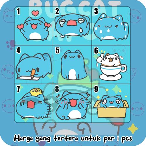 Jual Stiker Glossy Bugcat Capoo Karakter, Sticker Lucu - Kab. Bandung ...