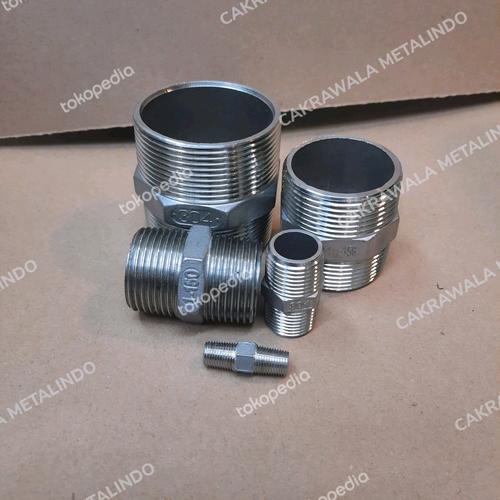 Jual Double Nepel 1 inch Stainless SS304 / Double Nipple 1" inch ...