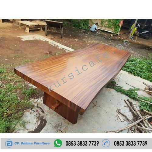 Jual Meja Kayu Besar Panjang 300 Cm Sisi Natural Kaki Balok Kayu - Kab ...