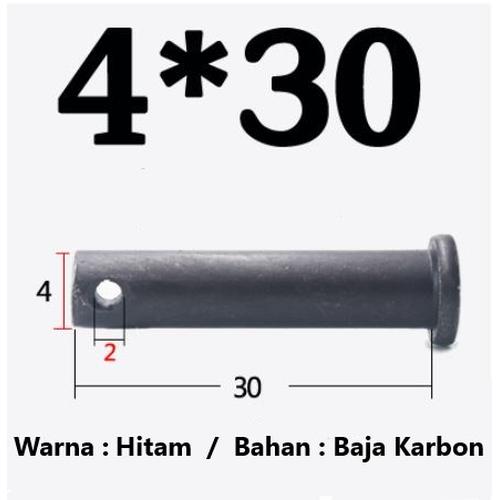Jual Clevis Pin Shaft Pin T Type Flat Head M4 (M1715) - 4x30mm - Kota ...