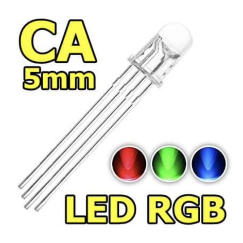 Jual RGB LED 5mm Clear Common Anode transparan bening Anoda 4p 4 p pin ...