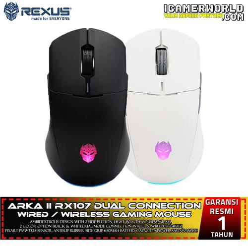 Jual Rexus Arka II / Arka 2 RX107 Wired / Wireless Gaming Mouse - Putih ...